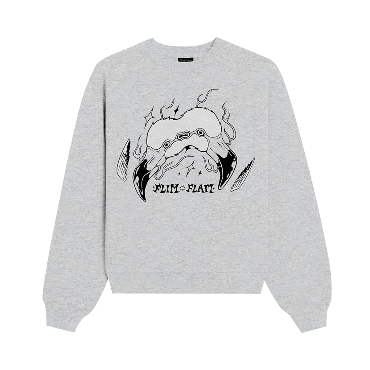 Flim Flam Mutation Adult Heather Grey Crewneck – Flamingo